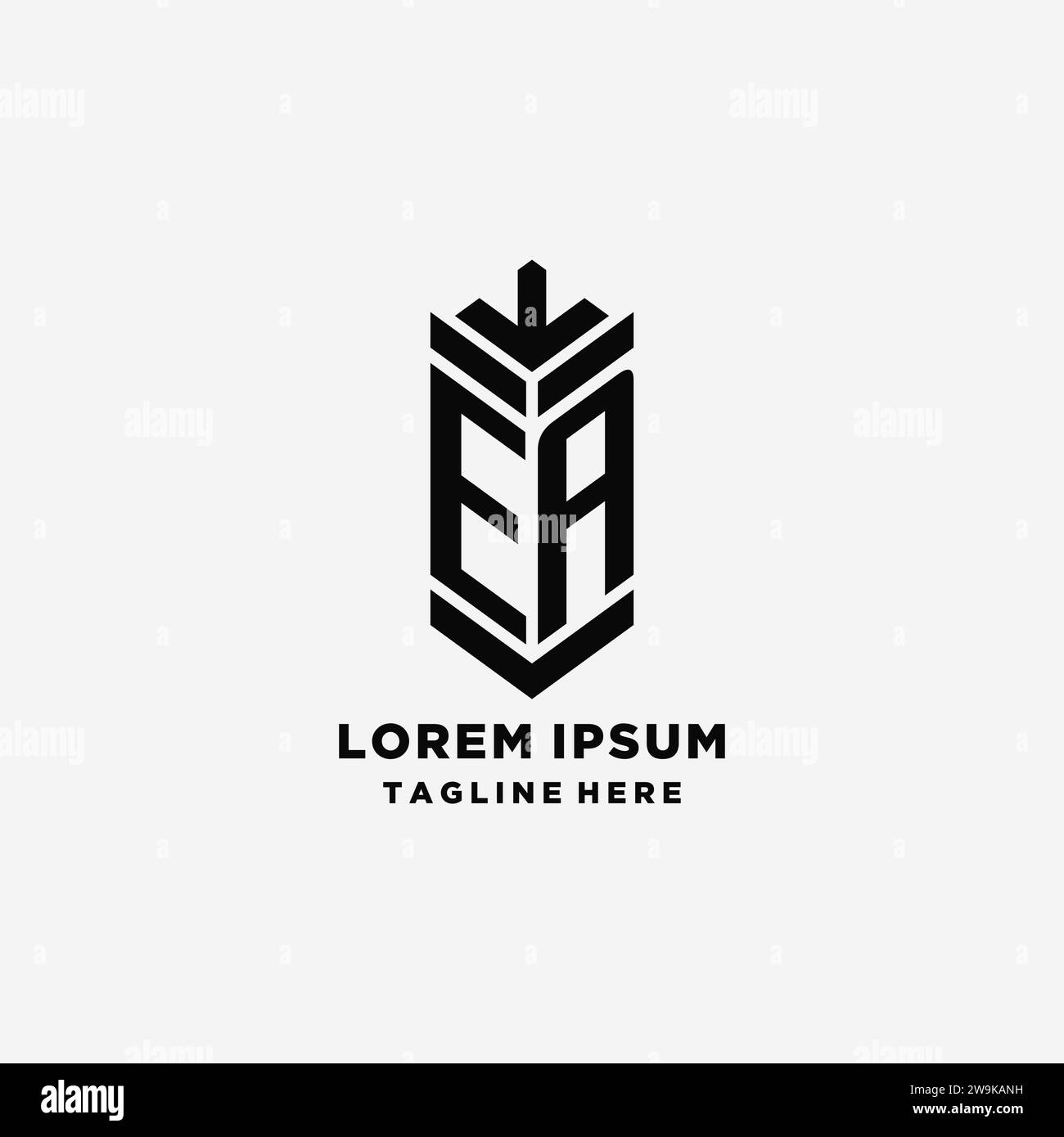 Initials EA shield logo design, creative monogram logo inspiration ...