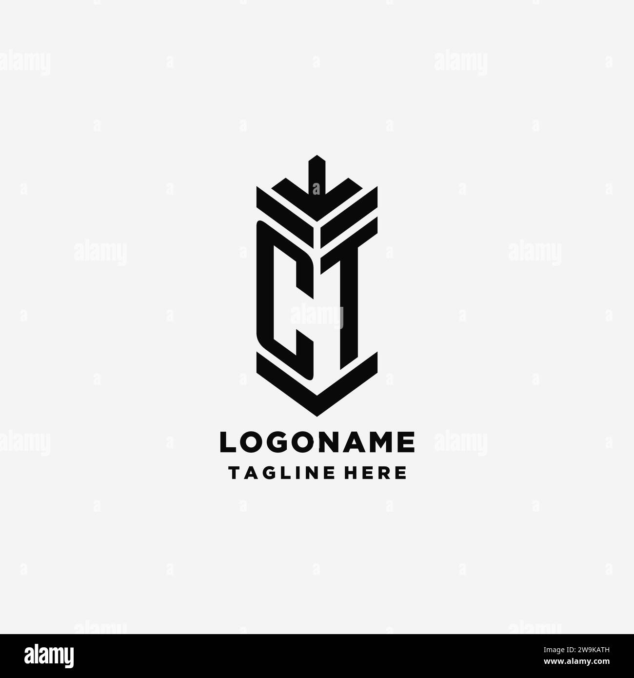 Ct initials logo hi-res stock photography and images - Alamy