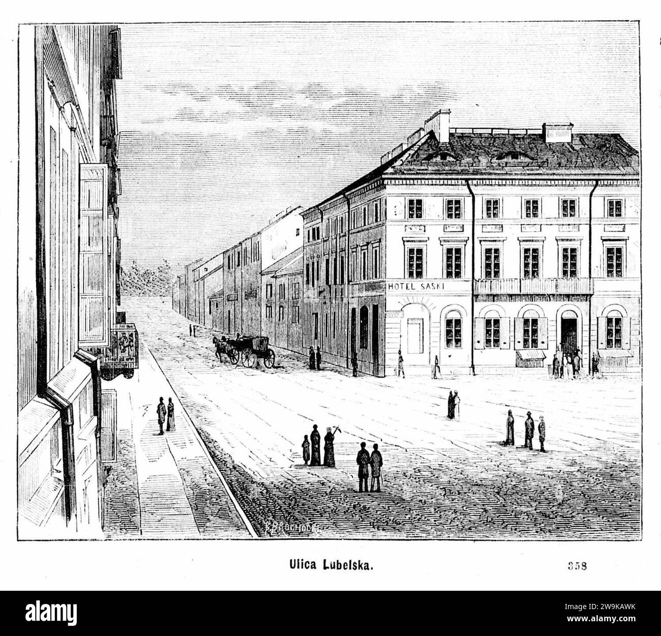 Zeromskiego street in Radom 1880 Stock Photo - Alamy