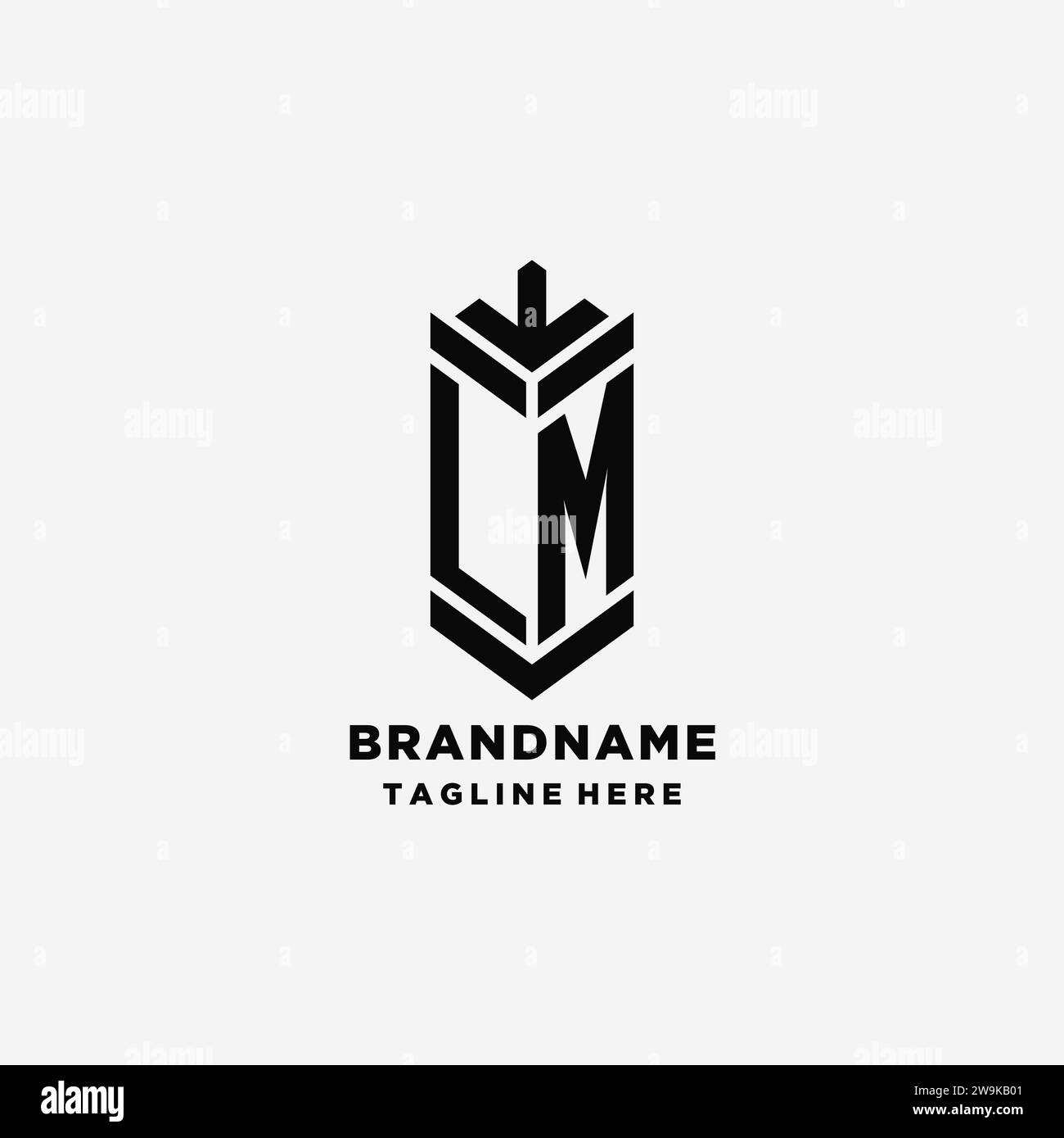 Initials LM shield logo design, creative monogram logo inspiration vector graphic Stock Vector ...