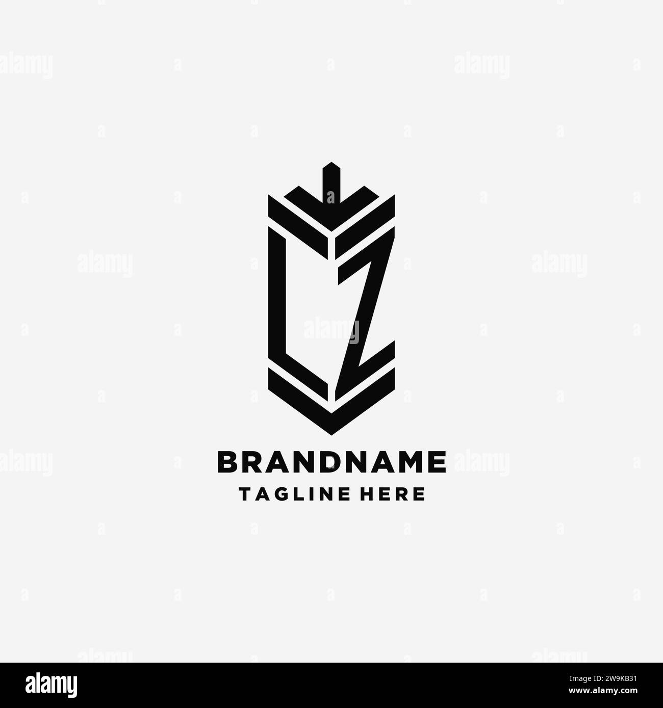 Initials LZ shield logo design, creative monogram logo inspiration vector graphic Stock Vector ...