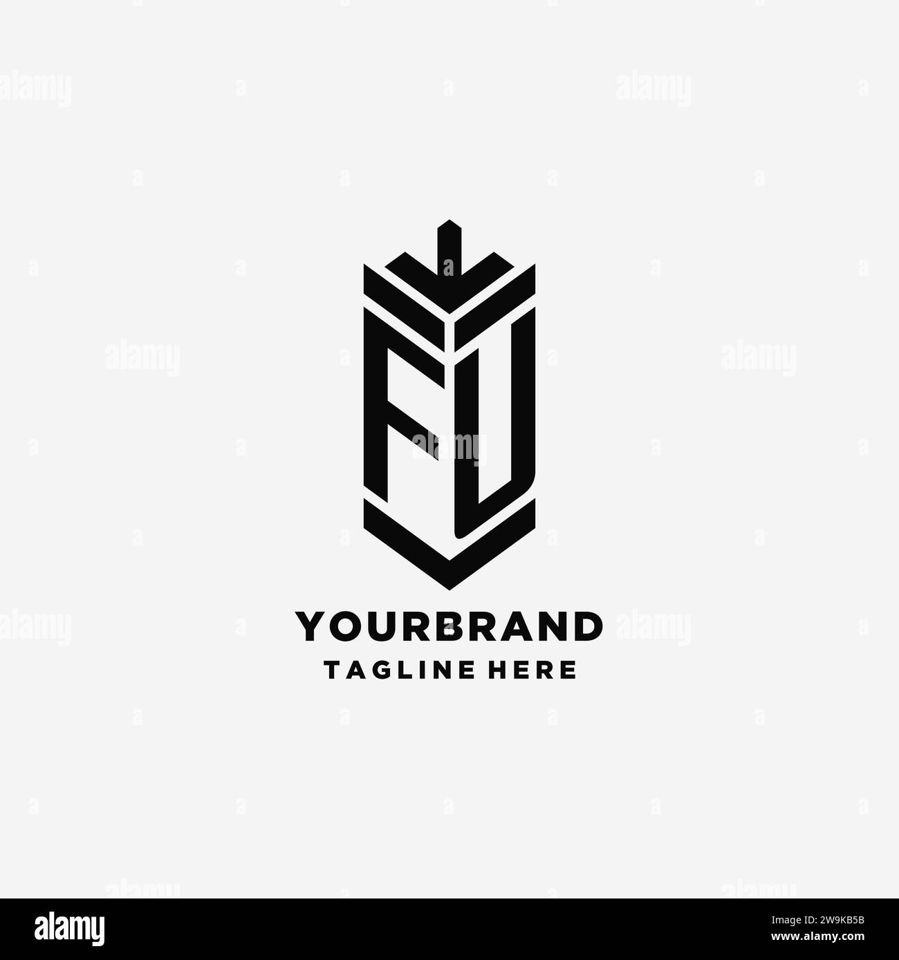 Fu logo design Black and White Stock Photos & Images - Alamy