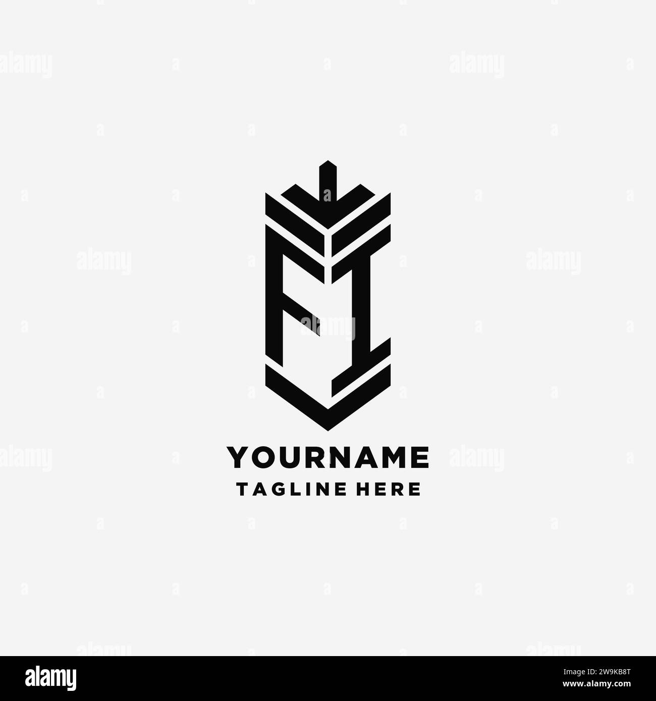 Initials FI shield logo design, creative monogram logo inspiration ...