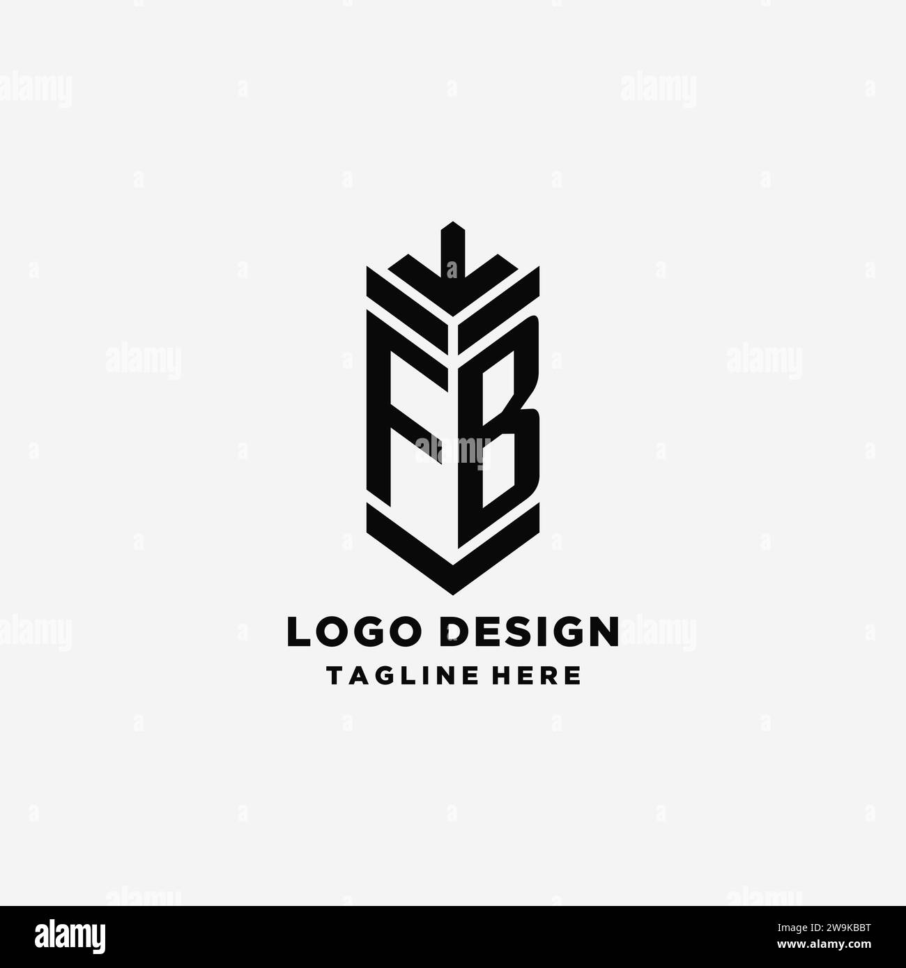 Initials FB shield logo design, creative monogram logo inspiration ...