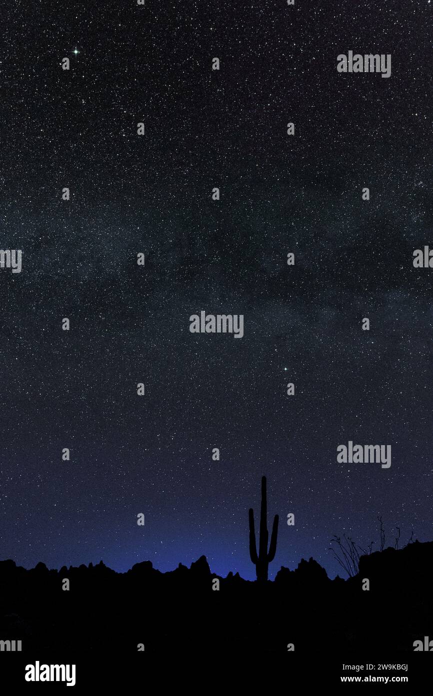Milky Way over the Kofa Mountains, Arizona Stock Photo - Alamy
