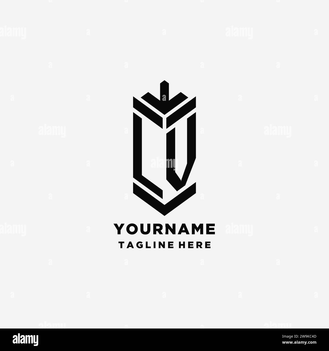 Initials LV shield logo design, creative monogram logo inspiration ...