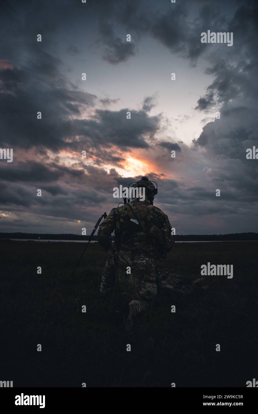 A Ranger assigned to the 75th Ranger Regiment controls the drop zone ...
