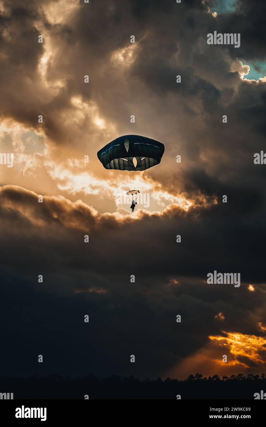 A Ranger assigned to the 75th Ranger Regiment conducts airborne ...
