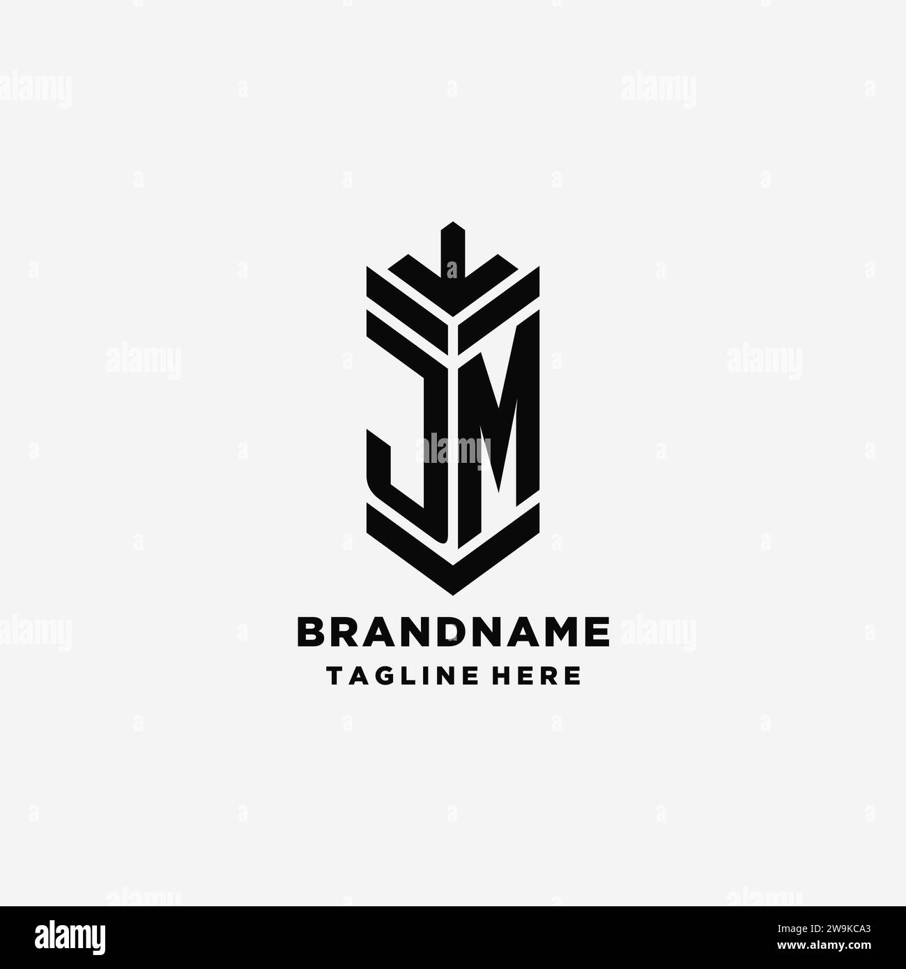 Initials JM shield logo design, creative monogram logo inspiration vector graphic Stock Vector ...