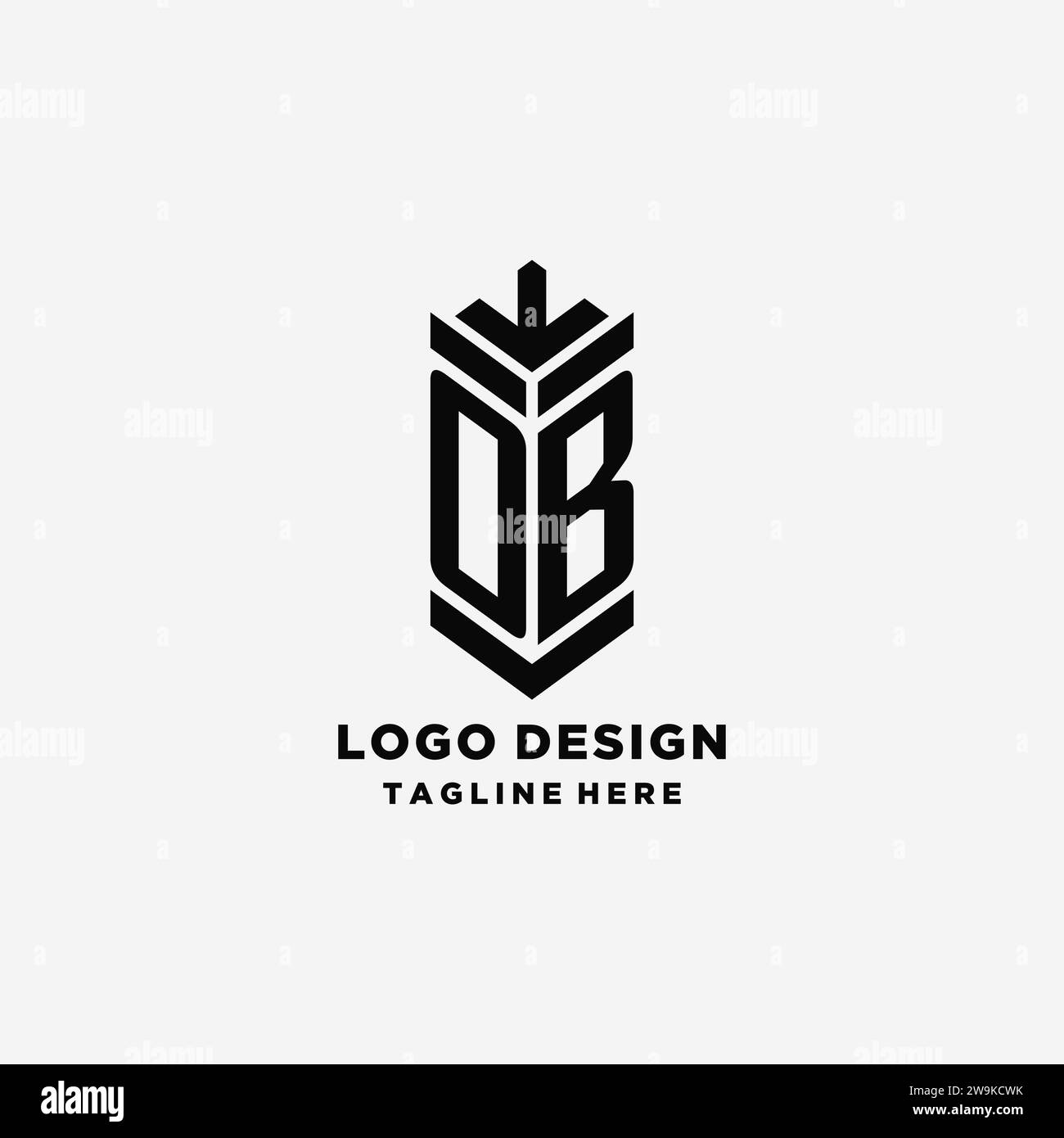 Initials OB shield logo design, creative monogram logo inspiration ...
