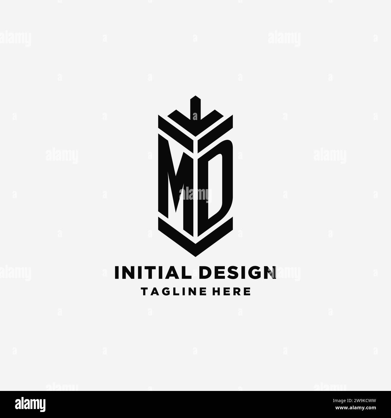 Initials MD shield logo design, creative monogram logo inspiration ...