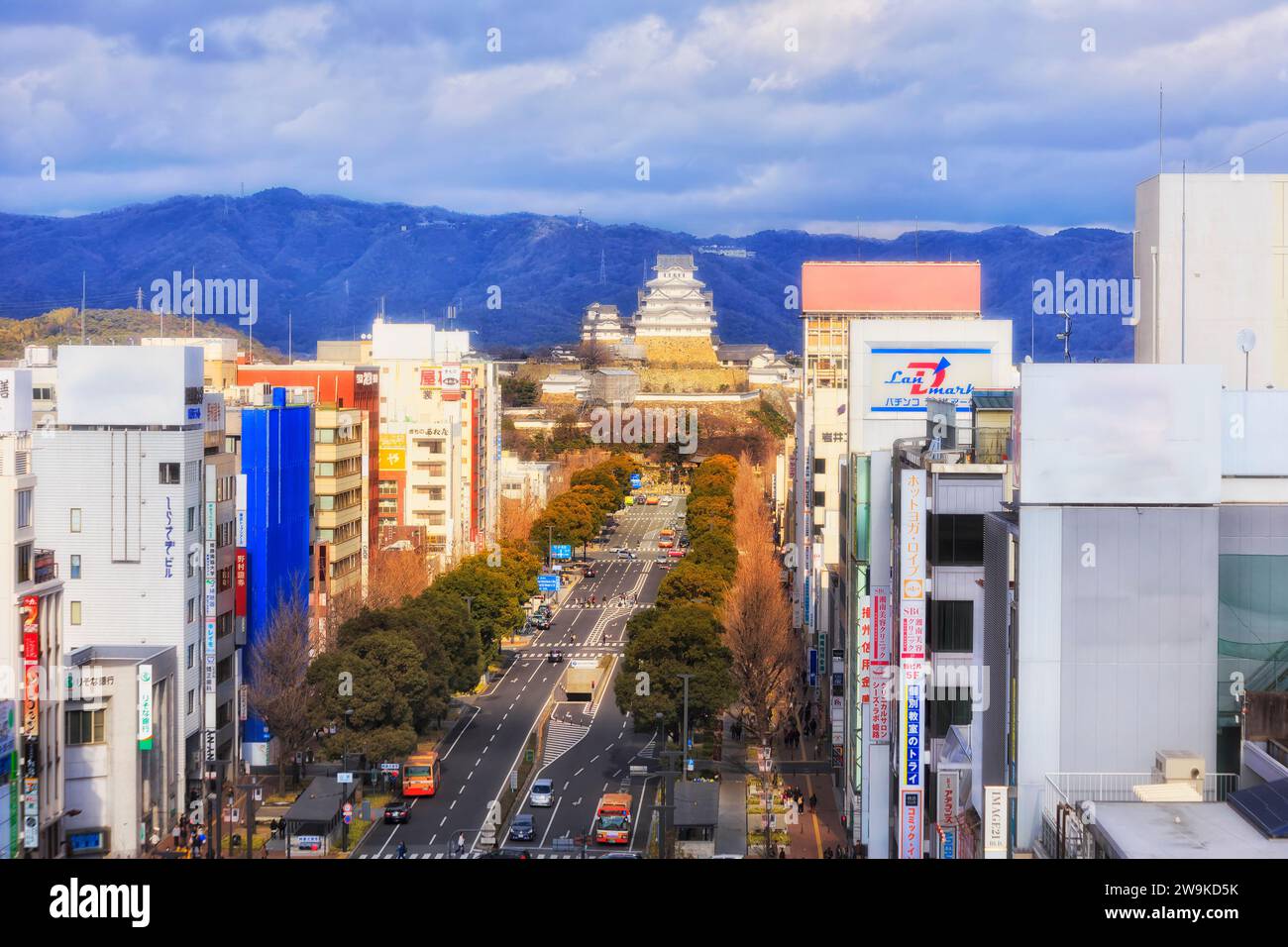Himeji, Japan - 28 Dec 2019: Modern japanese city urban architecture ...