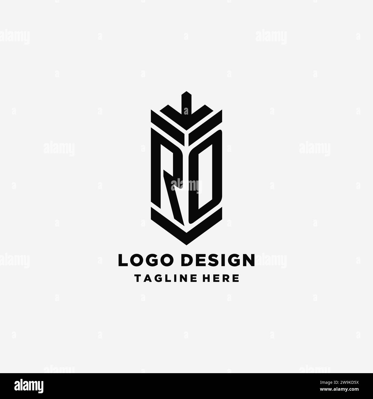 Initials RO shield logo design, creative monogram logo inspiration ...