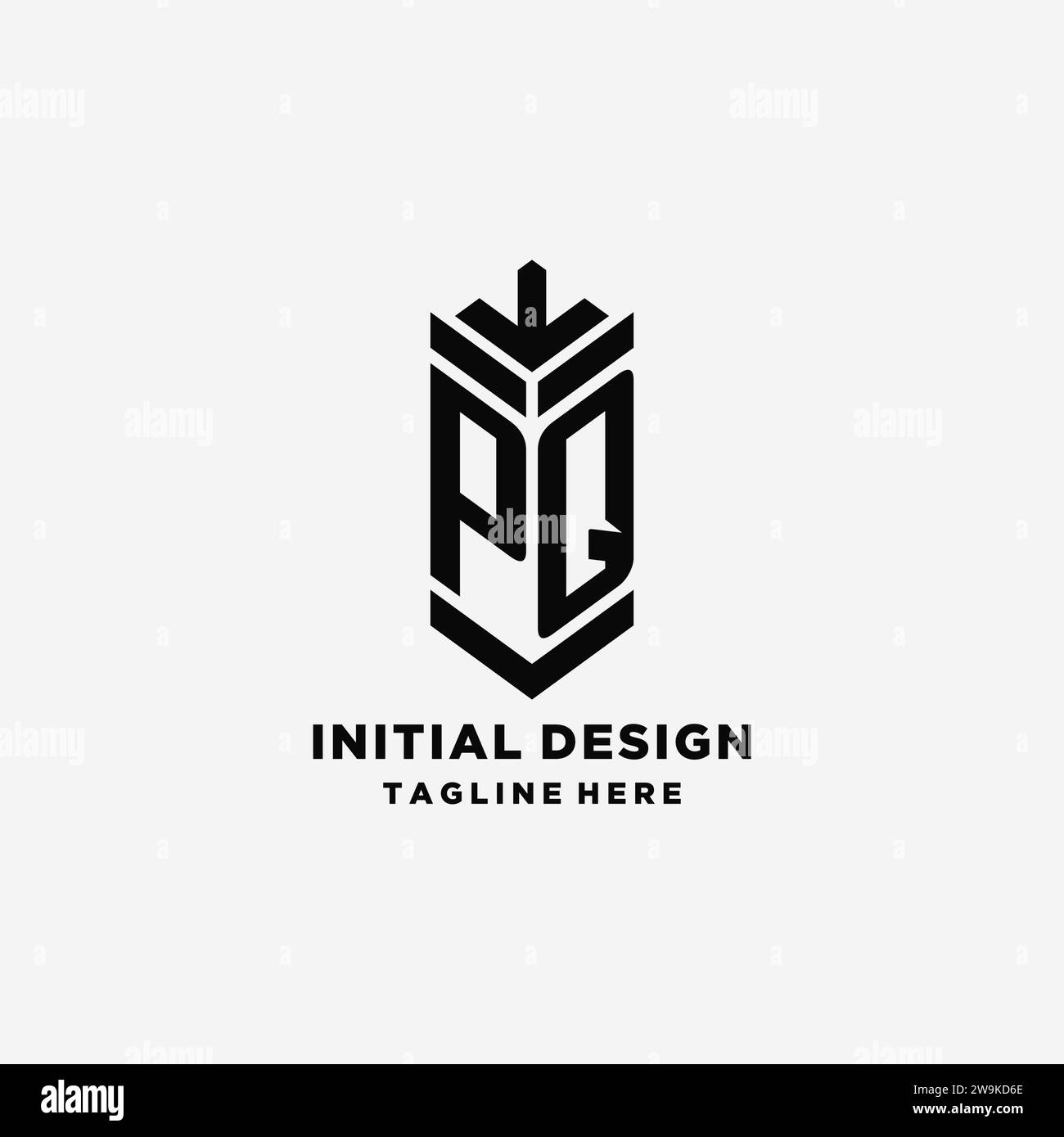 Initials PQ shield logo design, creative monogram logo inspiration ...
