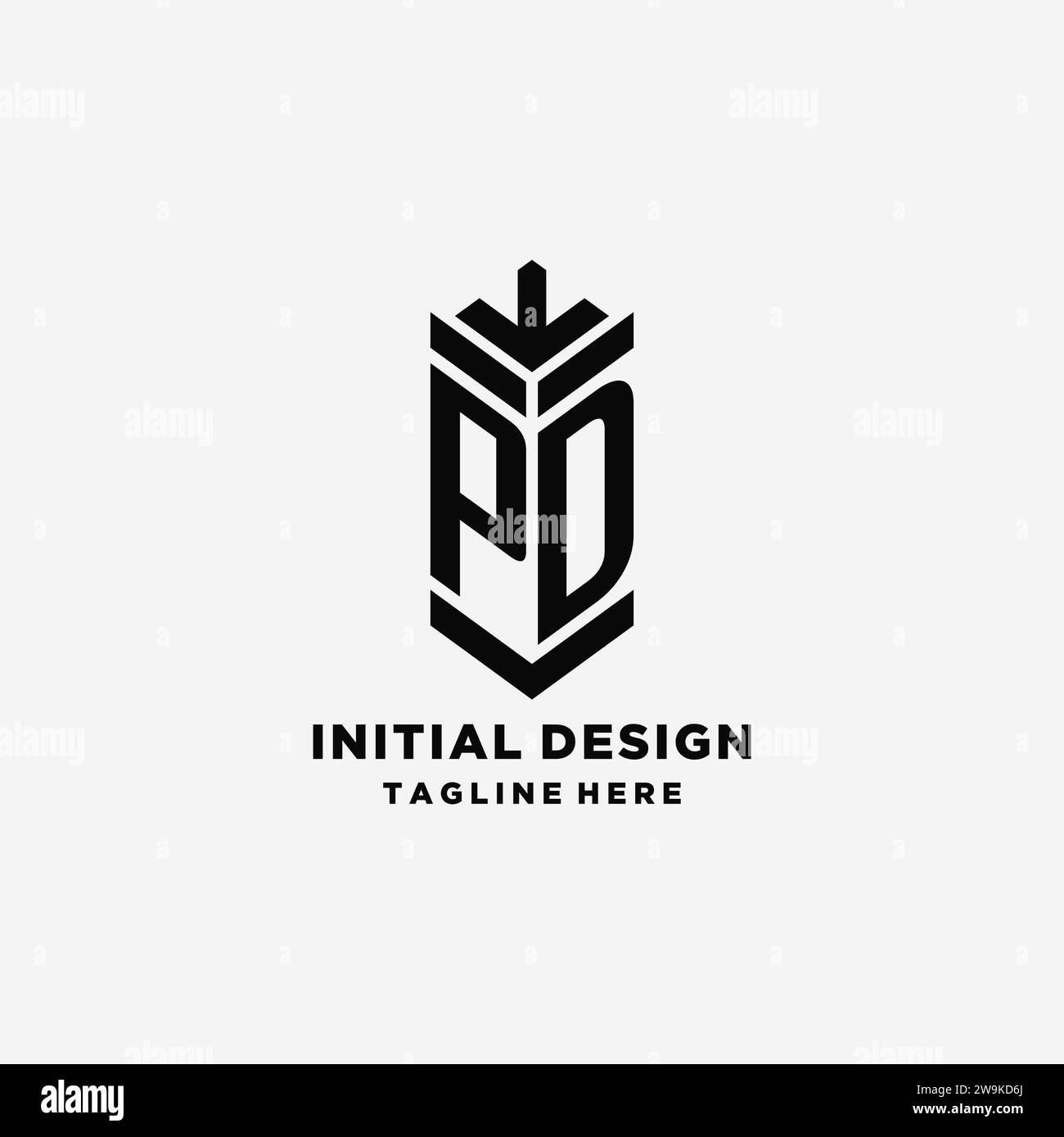 Initials PD shield logo design, creative monogram logo inspiration ...