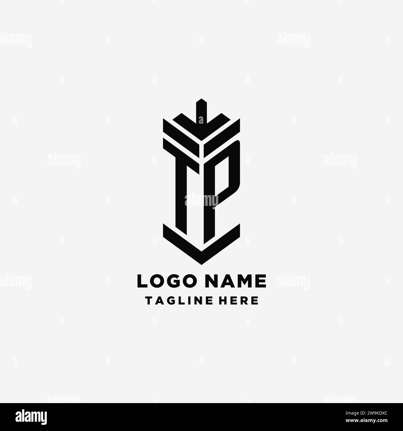 Initials TP shield logo design, creative monogram logo inspiration vector graphic Stock Vector ...