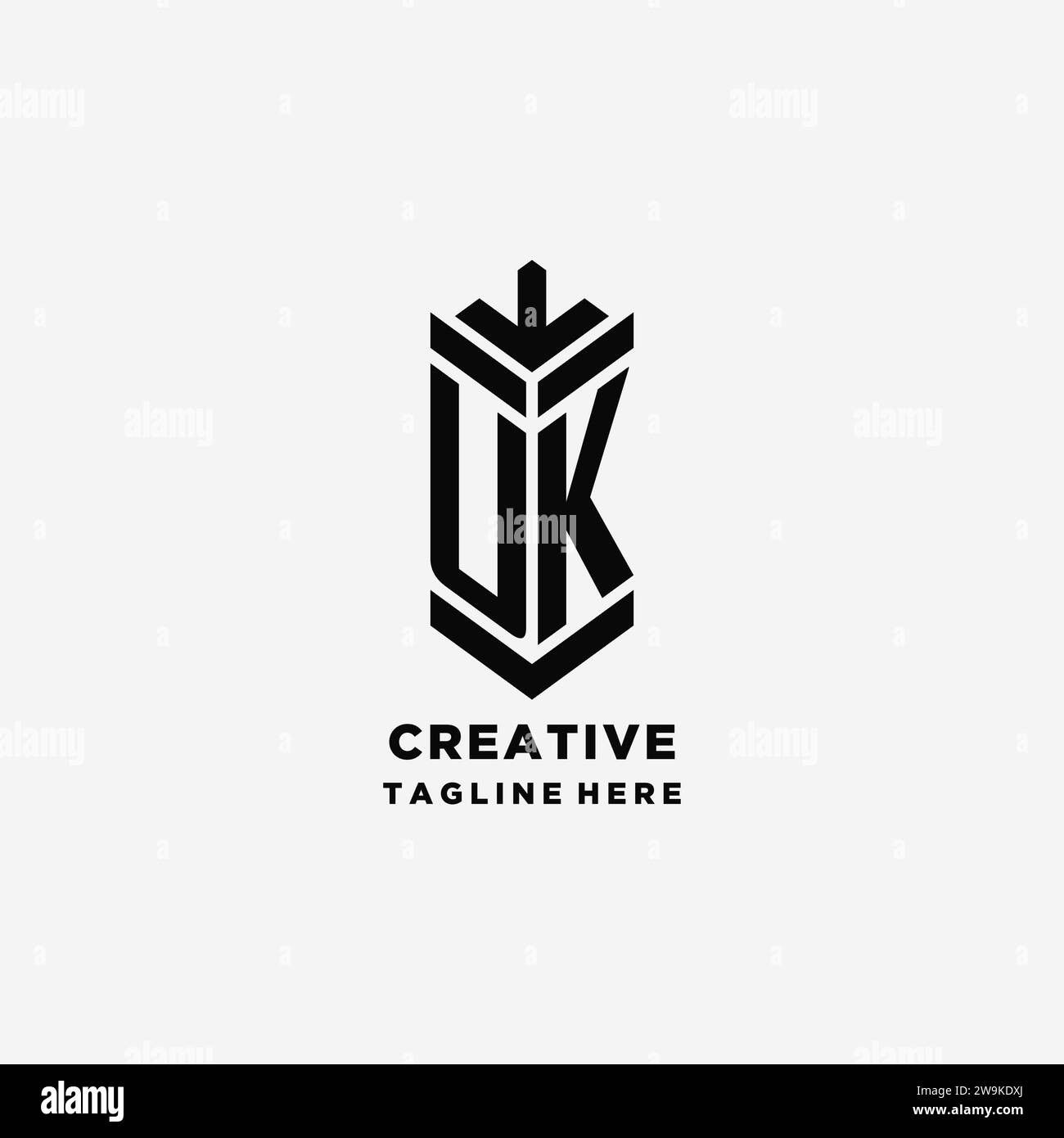 Initials UK shield logo design, creative monogram logo inspiration ...