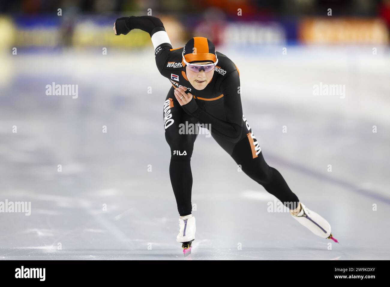 HEERENVEEN - Angel Daleman in action on the 1500 meters during the ...
