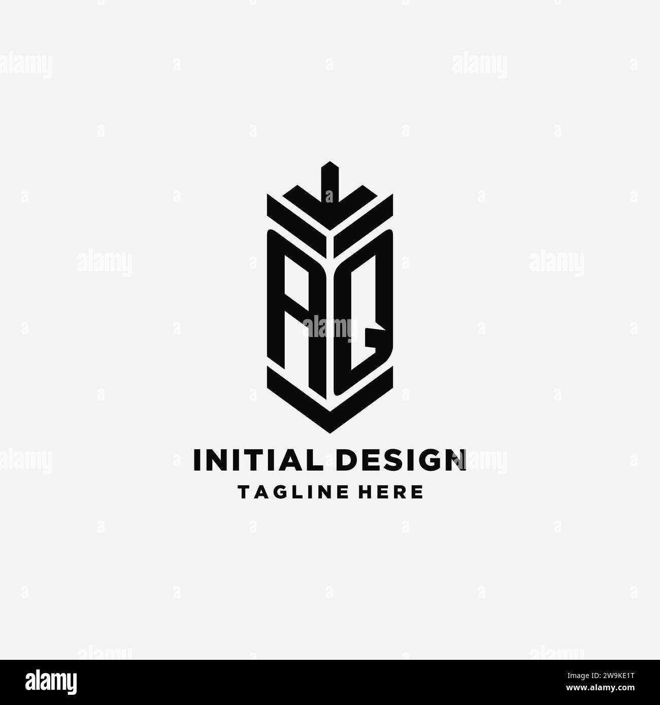 Initials AQ shield logo design, creative monogram logo inspiration ...