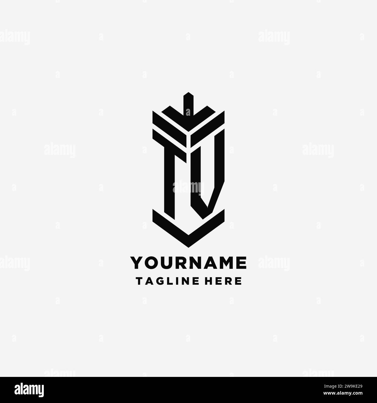 Tv initials Stock Vector Images - Alamy