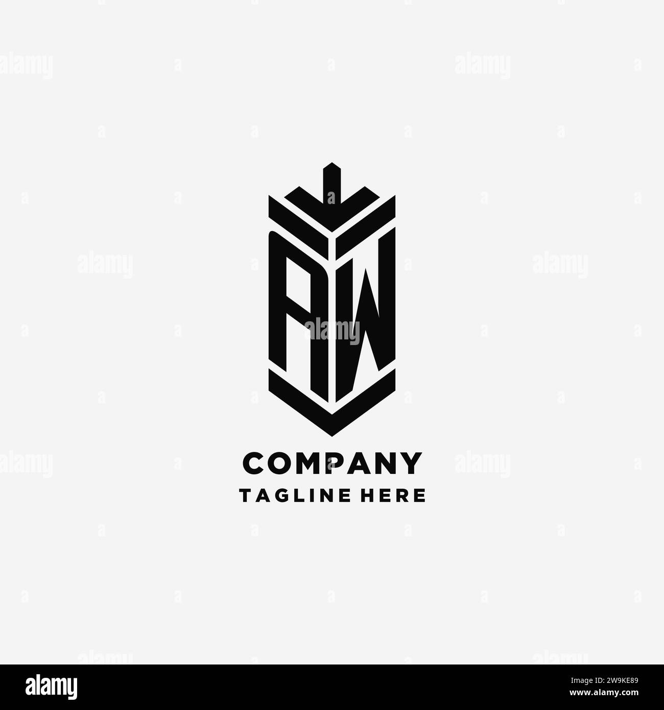 Initials AW shield logo design, creative monogram logo inspiration ...