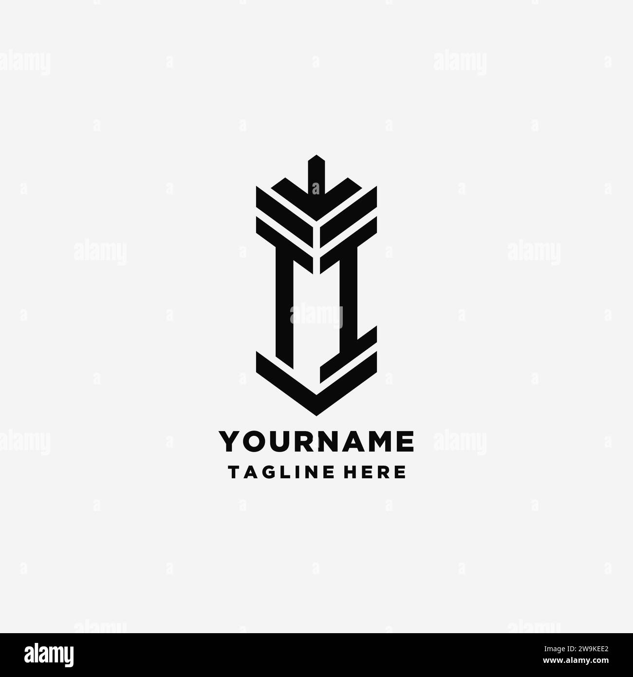 Initials TI shield logo design, creative monogram logo inspiration vector graphic Stock Vector ...