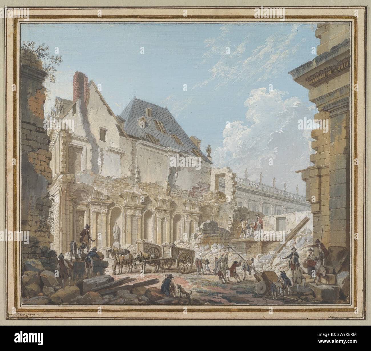 Demolition of the Old Vestibule of the Palais-Royal, Paris 1984 by ...