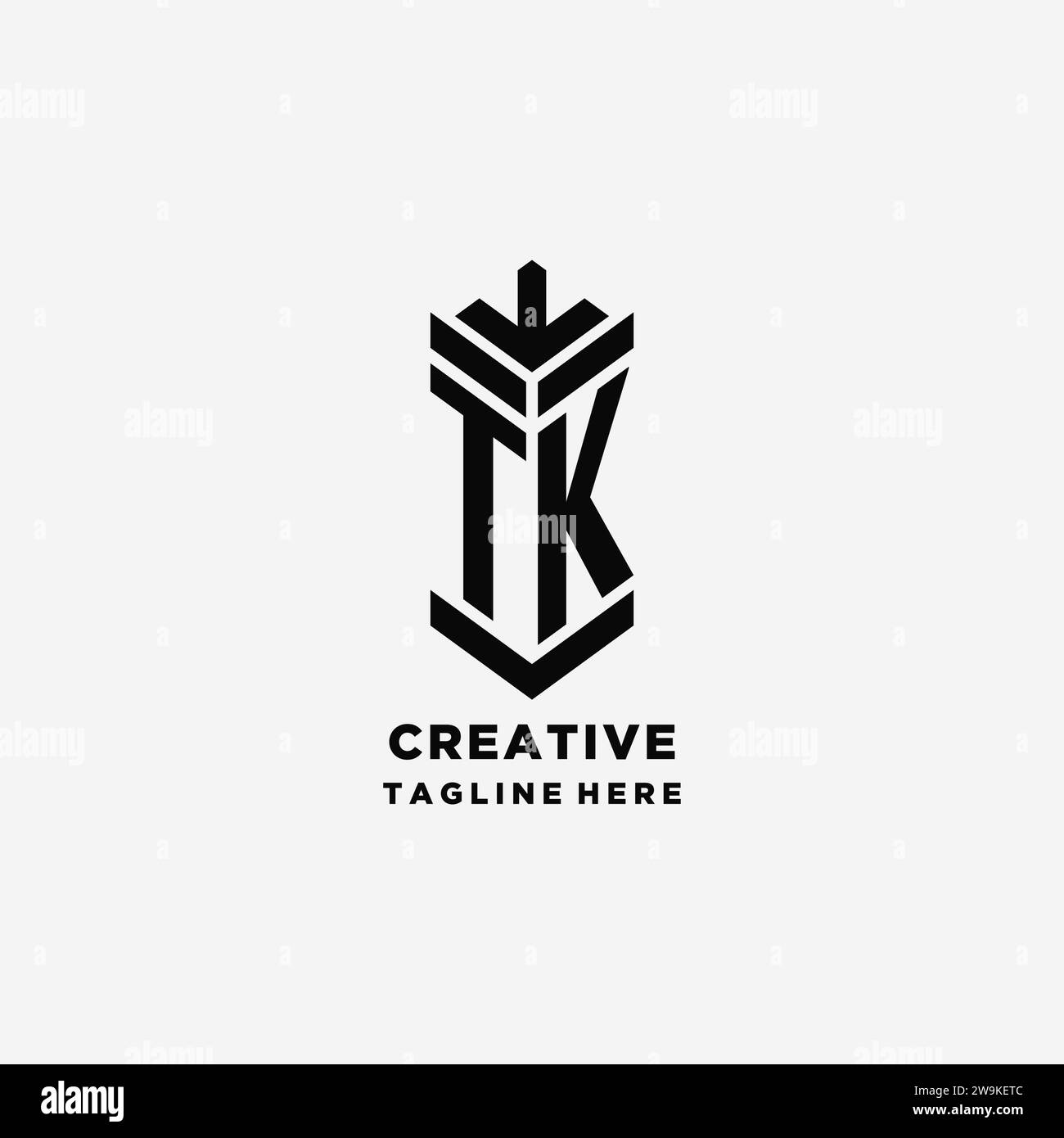 Initials TK shield logo design, creative monogram logo inspiration vector graphic Stock Vector ...