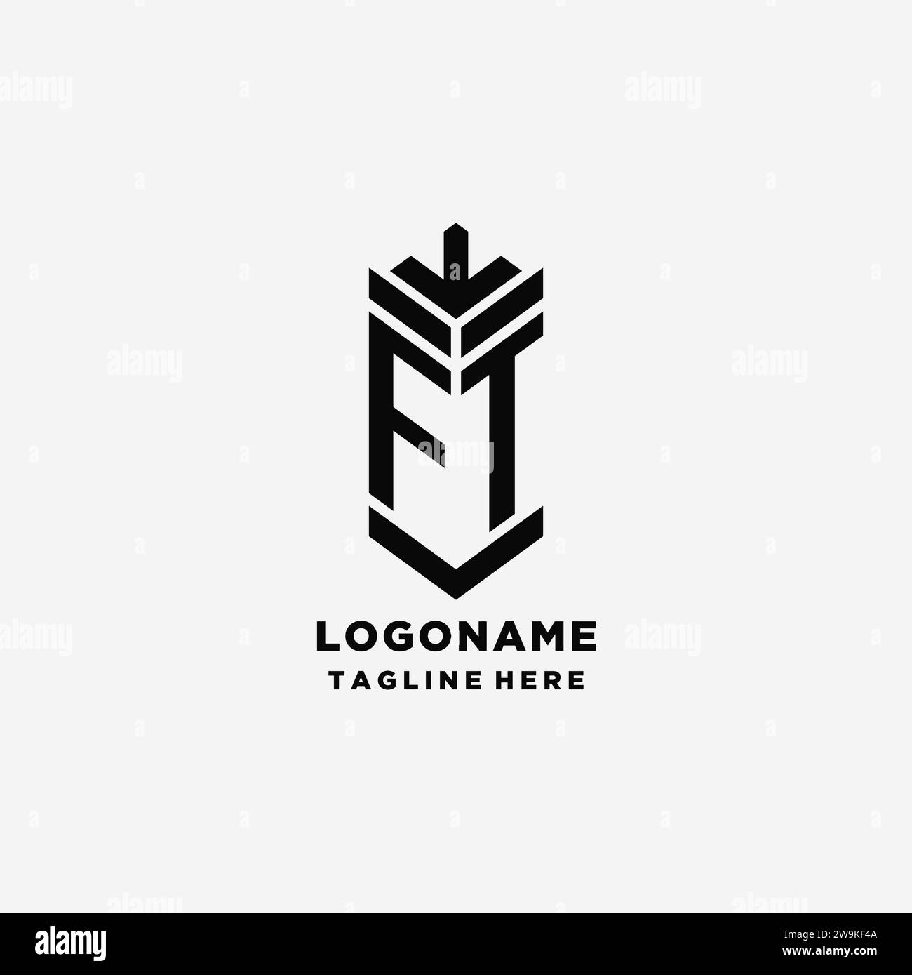 Initials FT shield logo design, creative monogram logo inspiration ...