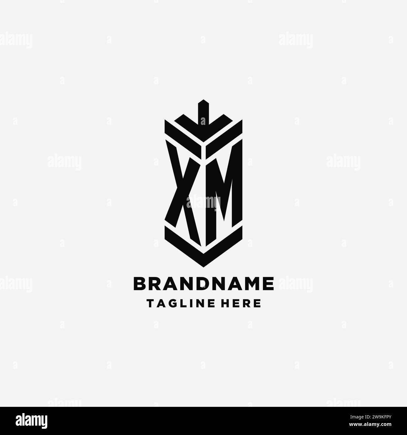 Initials XM shield logo design, creative monogram logo inspiration ...