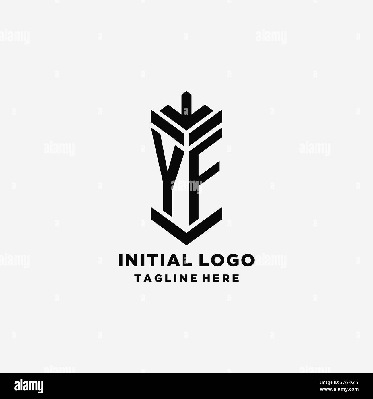 Initials YF shield logo design, creative monogram logo inspiration ...