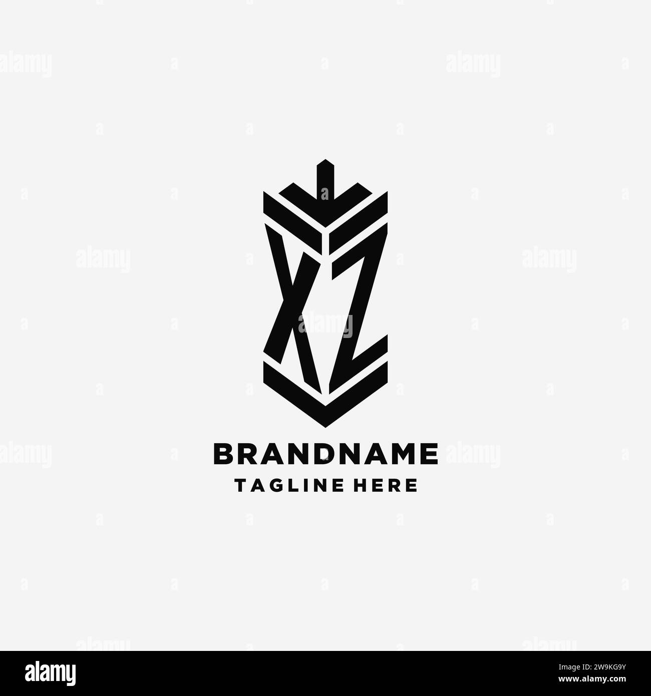 Initials XZ shield logo design, creative monogram logo inspiration ...