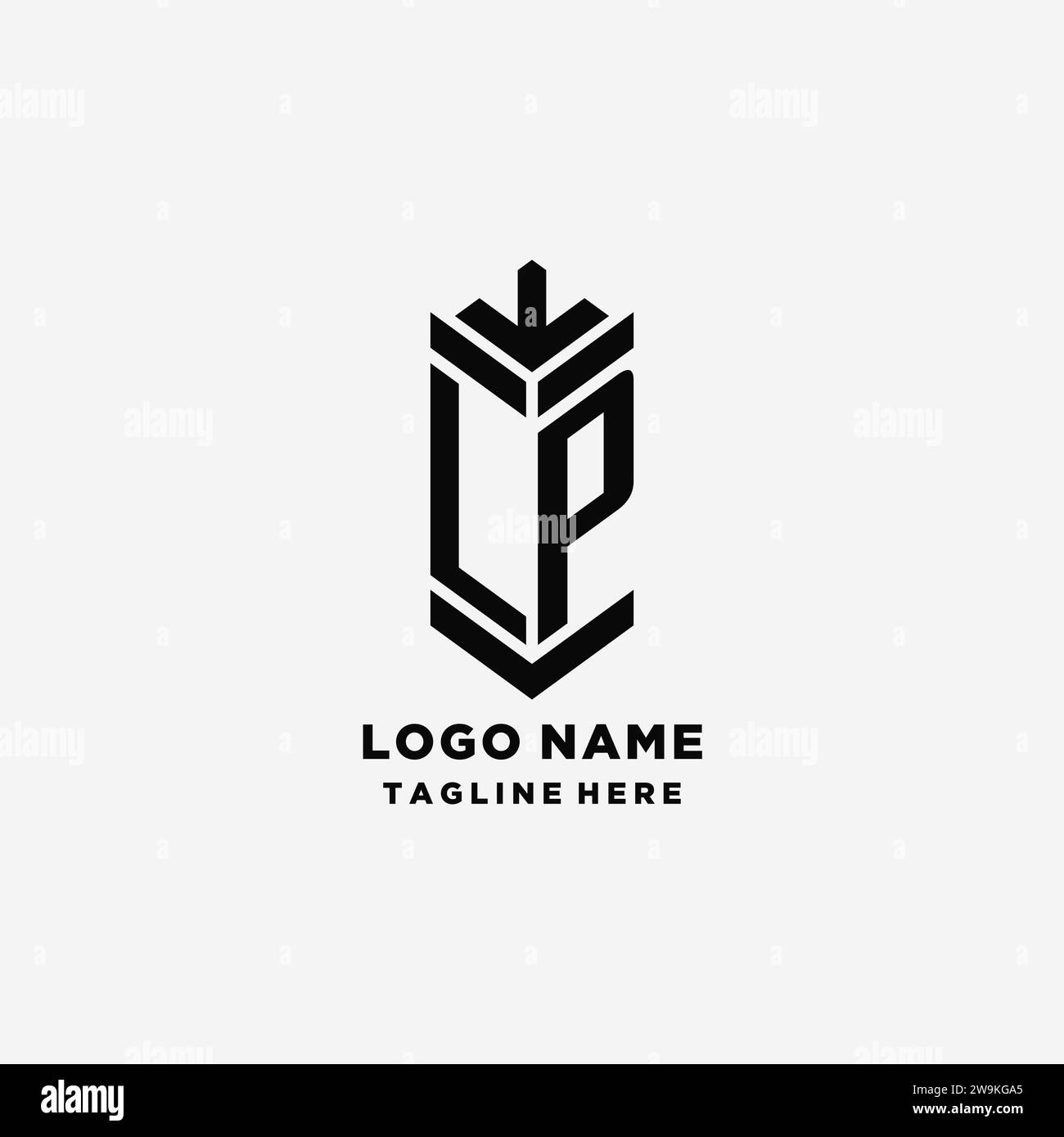 Initials LP shield logo design, creative monogram logo inspiration ...