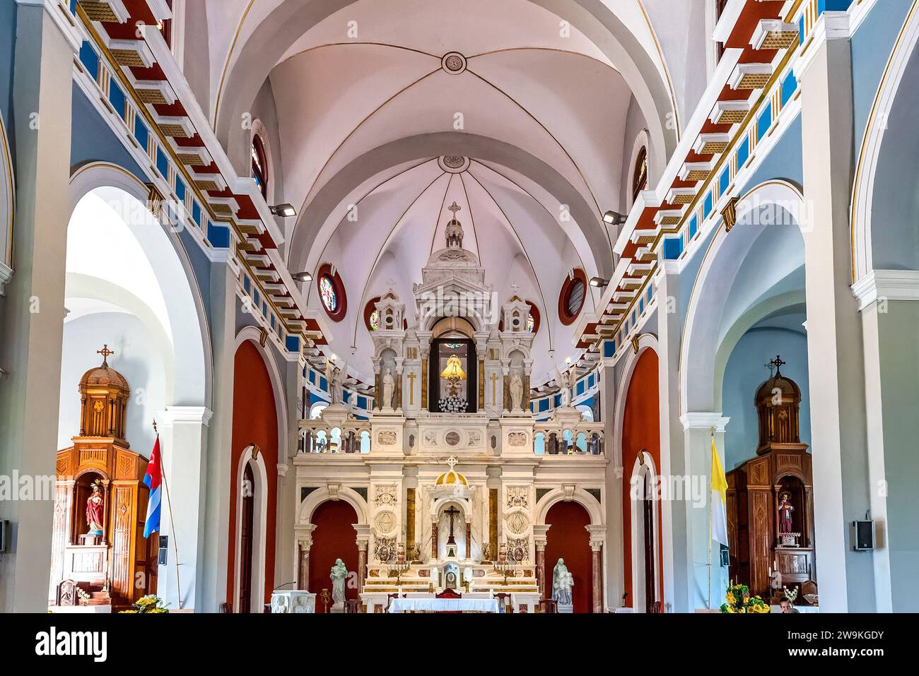 Interior architecture of catholic church named Our Lady of Charity of ...