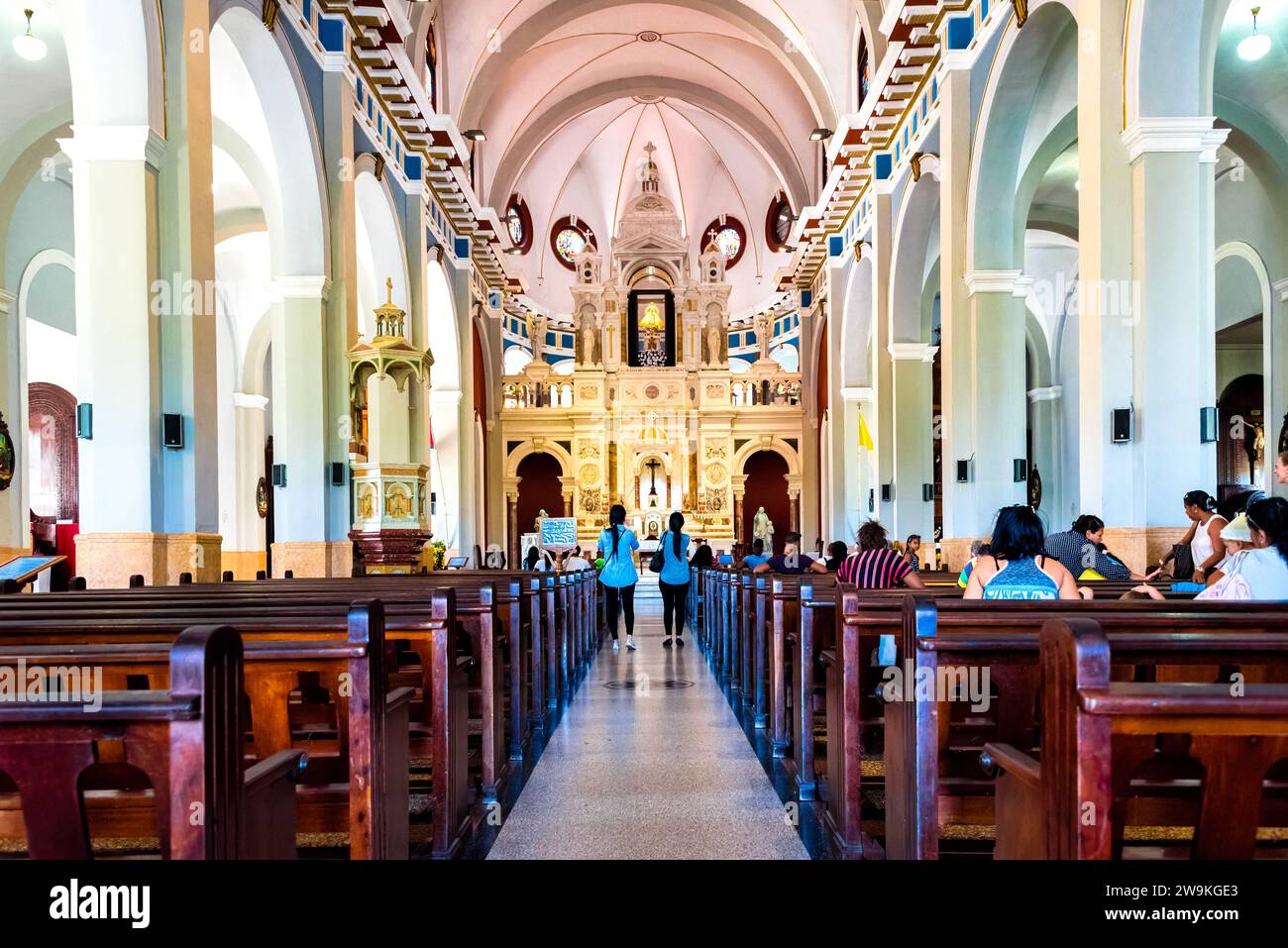 Interior architecture of catholic church named Our Lady of Charity of ...