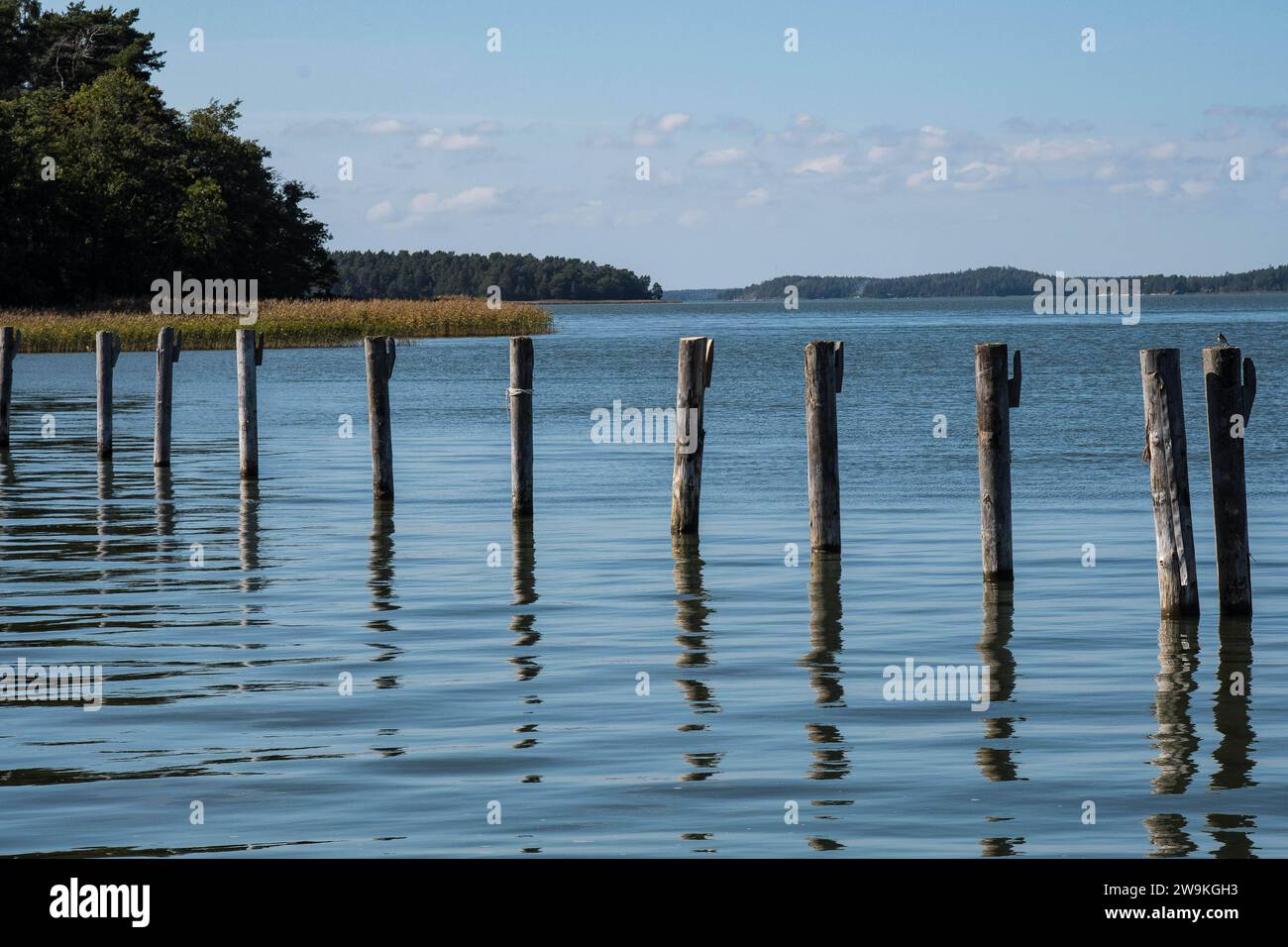 Bucht am Hafenausgang von Naantali in Finnland. Foto:Winfried Rothermel ...