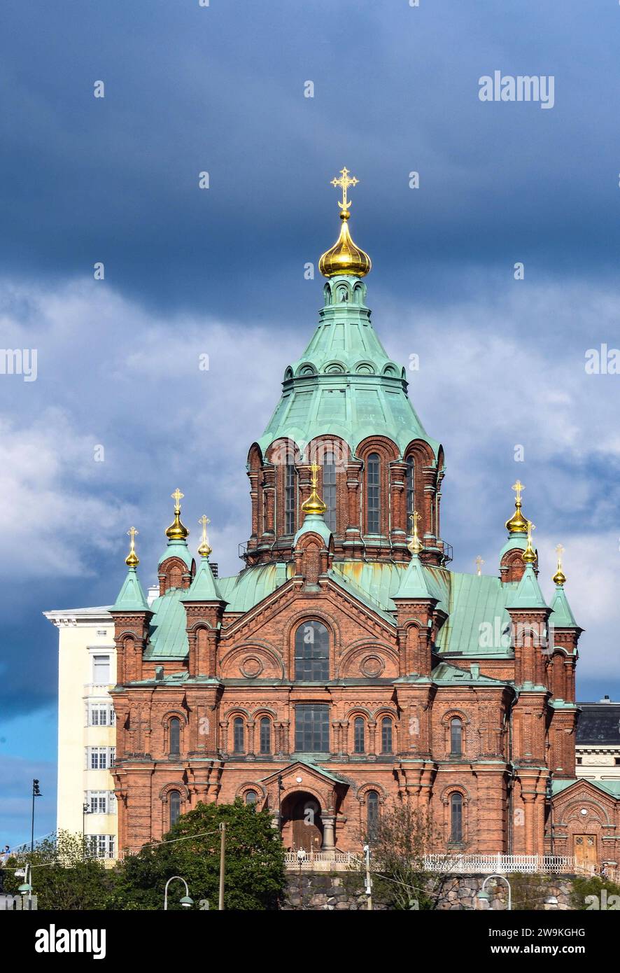 Die Uspenski-Kathedrale in der finnischen Hauptstadt Helsinki. Sie ist ...