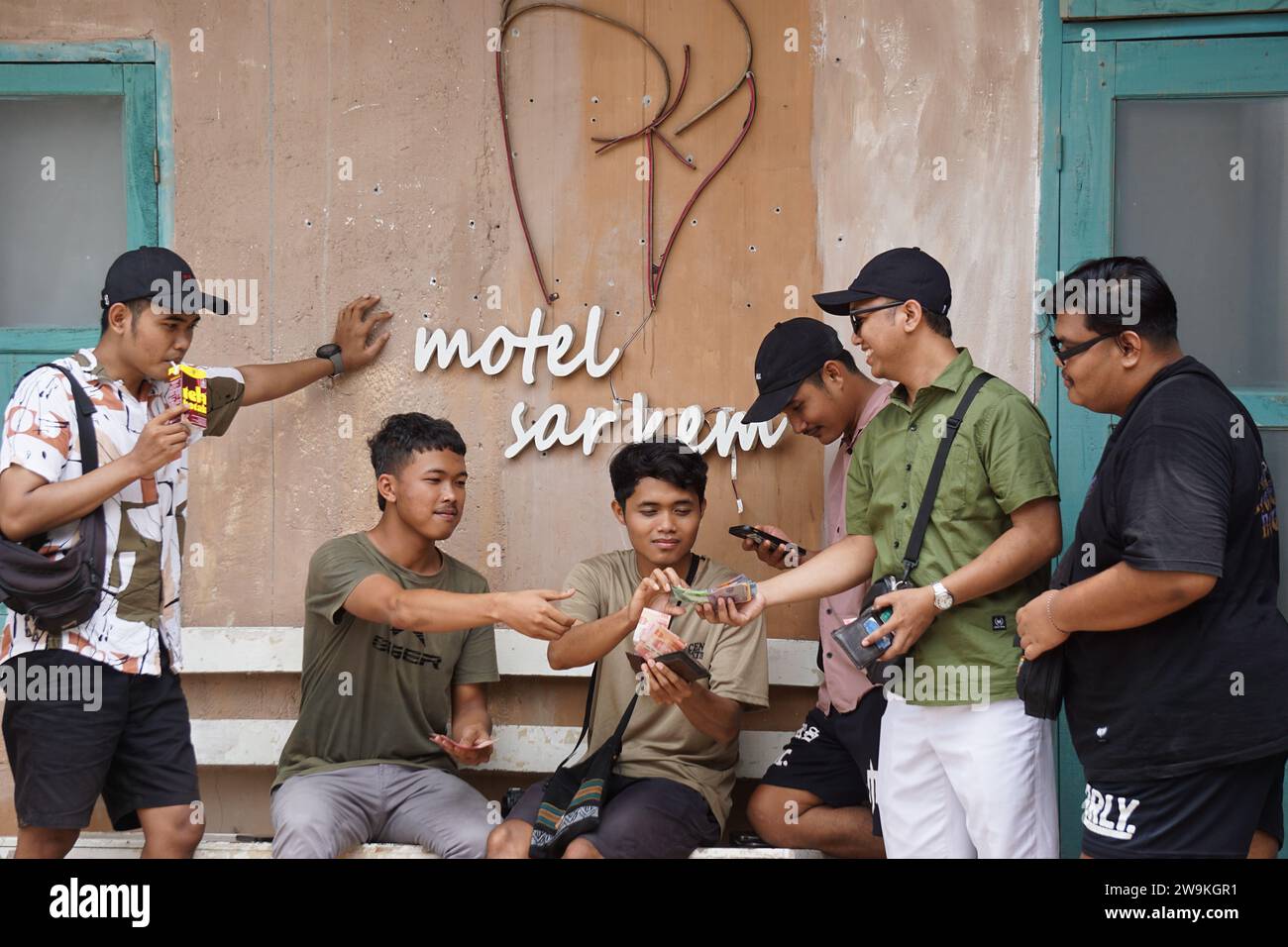 People holiday at Gamplong Studio Alam. This tourist attraction is located in Sleman, Yogyakarta ...