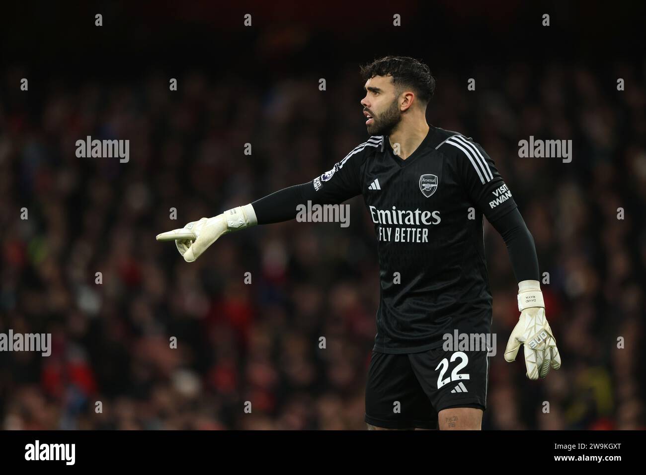 London, UK. 28th Dec, 2023. David Raya (A) at the Arsenal v West Ham ...
