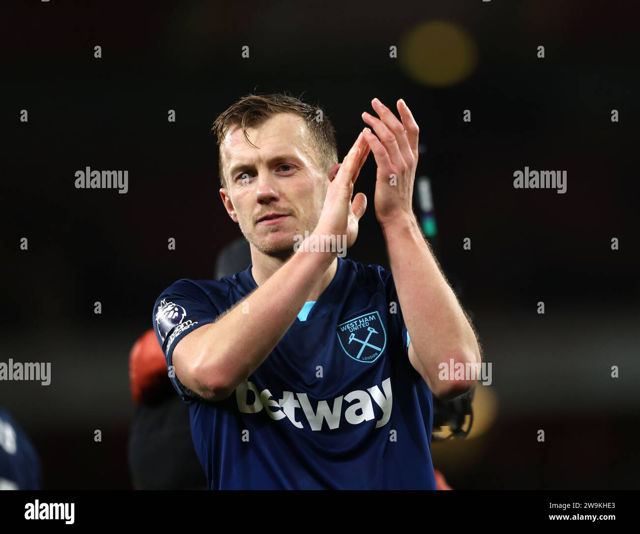 London, UK. 28th Dec, 2023. James Ward-Prowse (WHU) at the Arsenal v ...