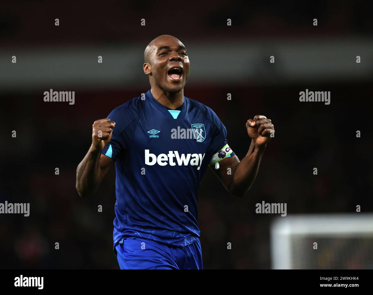 London, UK. 28th Dec, 2023. Angelo Ogbonna (WHU) at the Arsenal v West ...