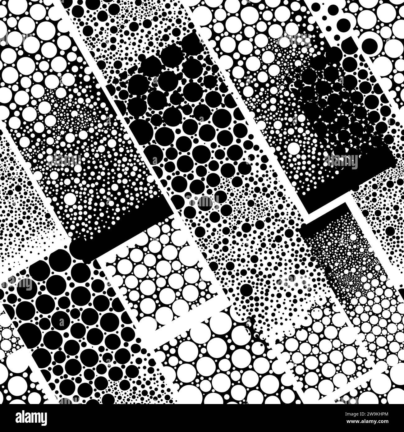 Seamless pattern of black circles. hand drawing. Not AI . Vector ...