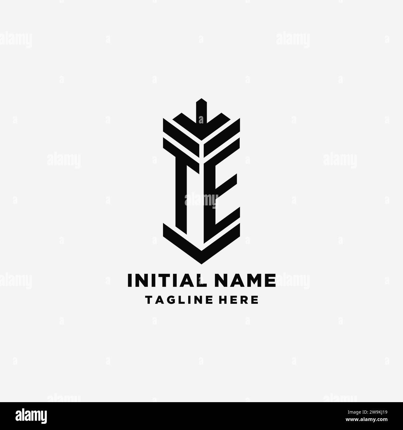 Initials TE shield logo design, creative monogram logo inspiration ...