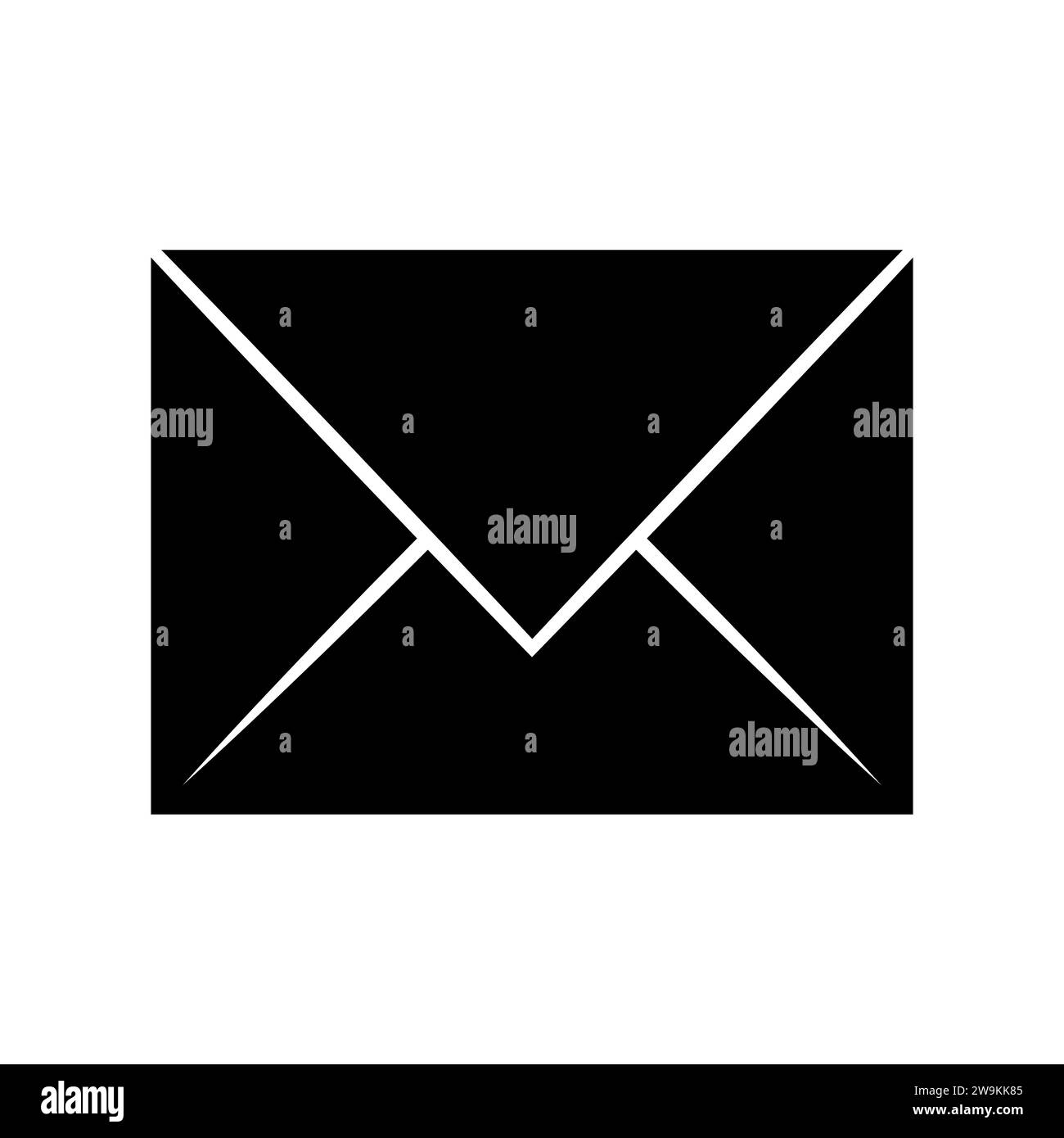 Mail black vector icon on white background Stock Vector Image & Art - Alamy