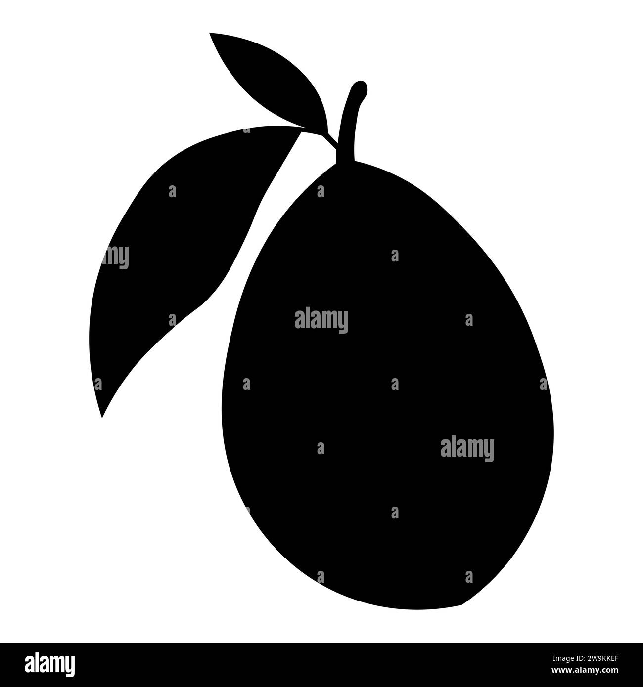 Mango black vector icon on white background Stock Vector Image & Art ...