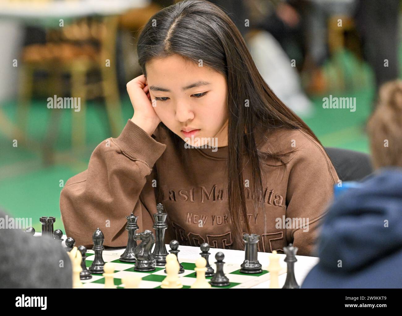Hastings, UK. 28th Dec, 2023. Lindsay Pyun during the Caplin Hastings ...