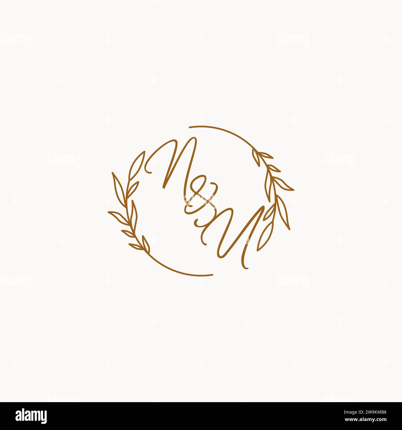 NU wedding initials logo design ideas Stock Vector Image & Art - Alamy