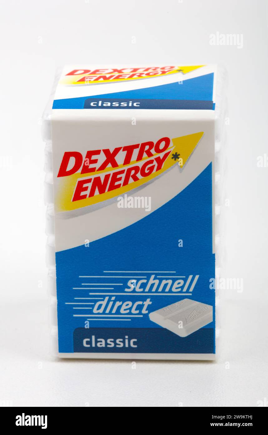 HUETTENBERG, HESSE, GERMANY - 2023-12-28: DEXTRO ENERGY Classic Glucose ...