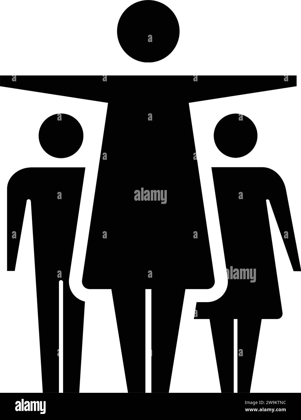 Leadership icon vector group of people and leader symbol in glyph ...