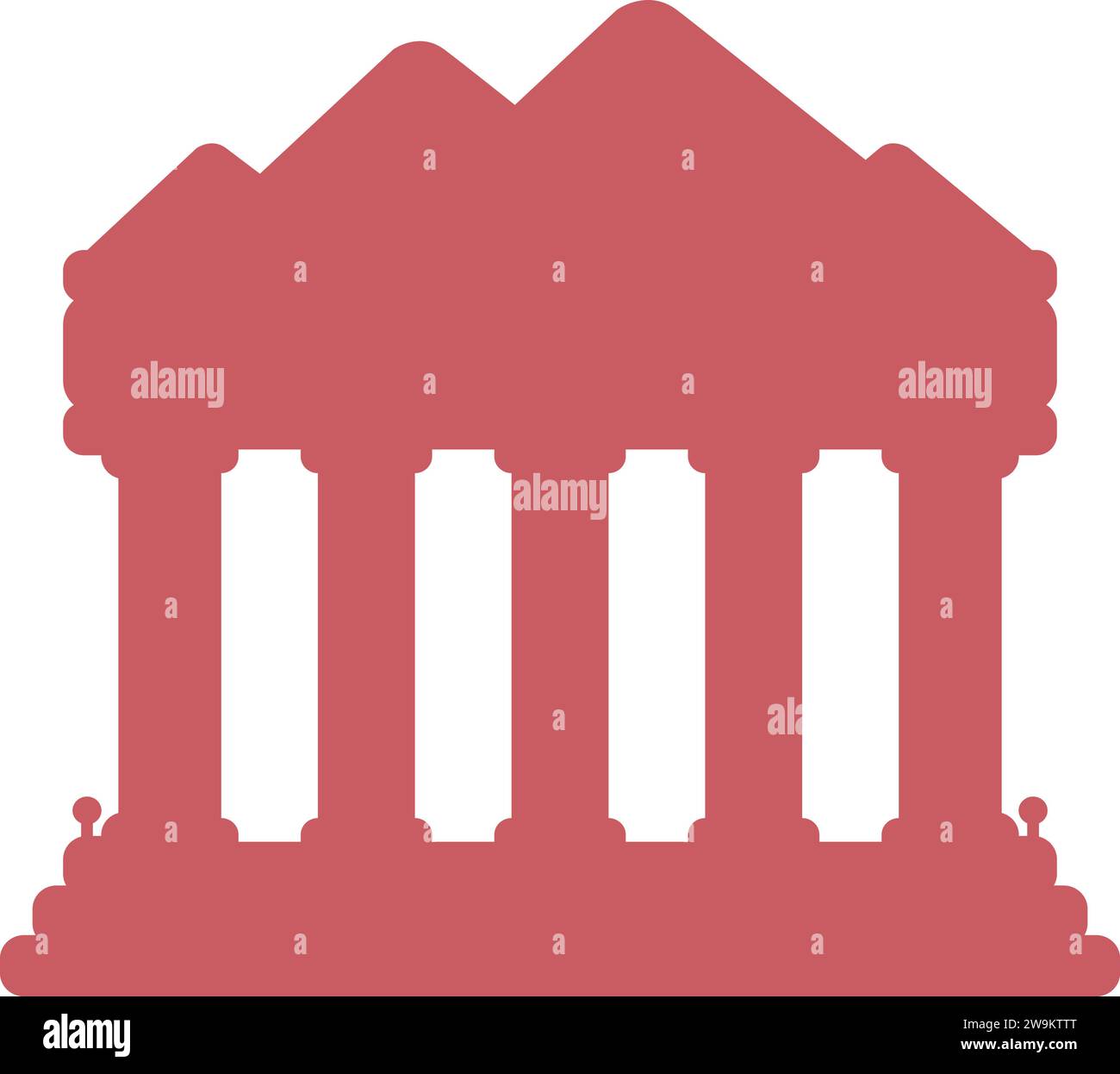 Simple red flat drawing of the ACROPOLIS OF ATHENS, ATHENS Stock Vector ...